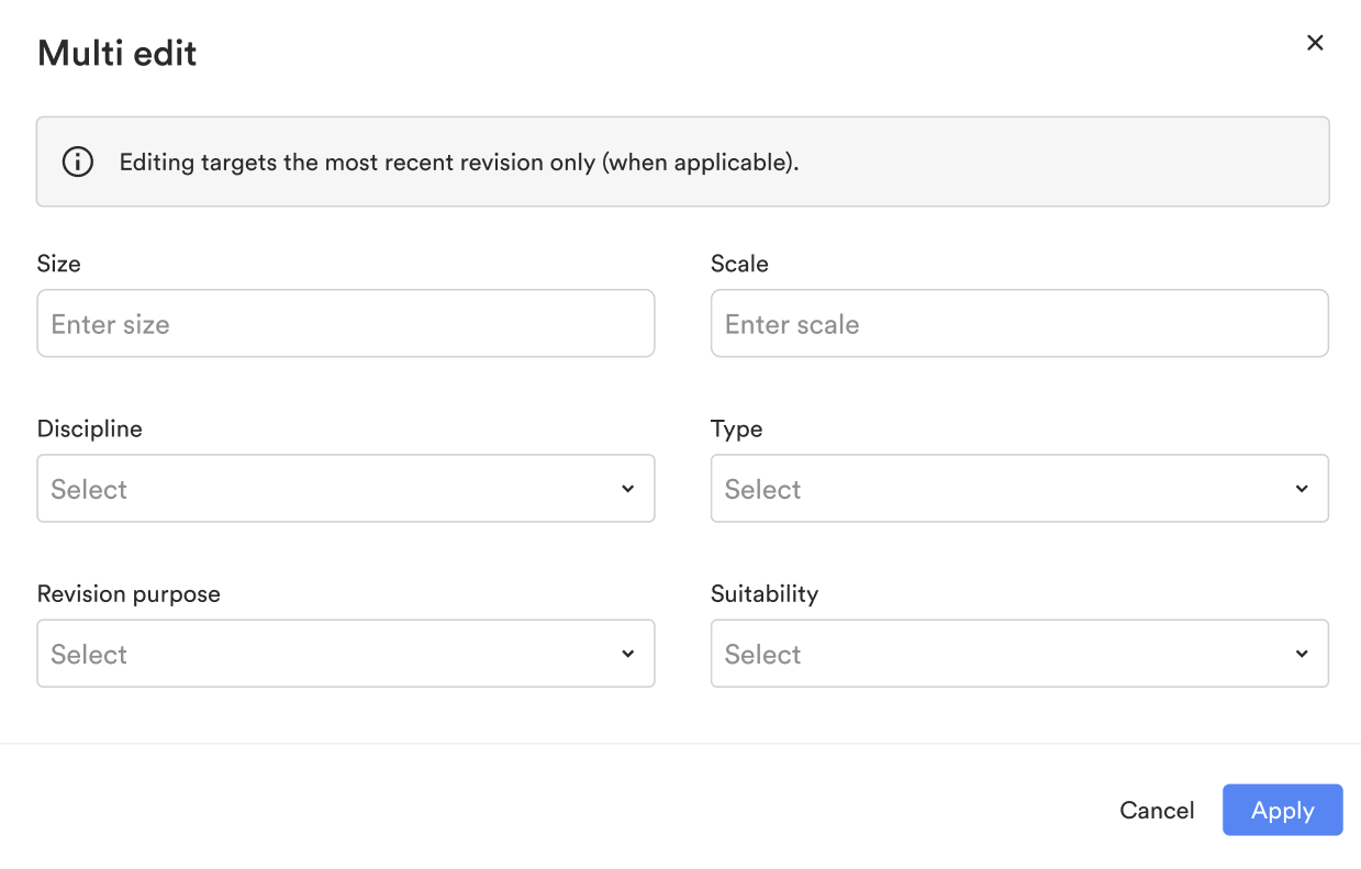 Bulk updating metadata in Document control - Newforma Konekt Help