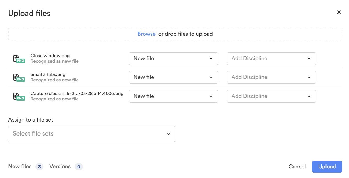 Upload Files to the File Manager - Newforma Konekt Help